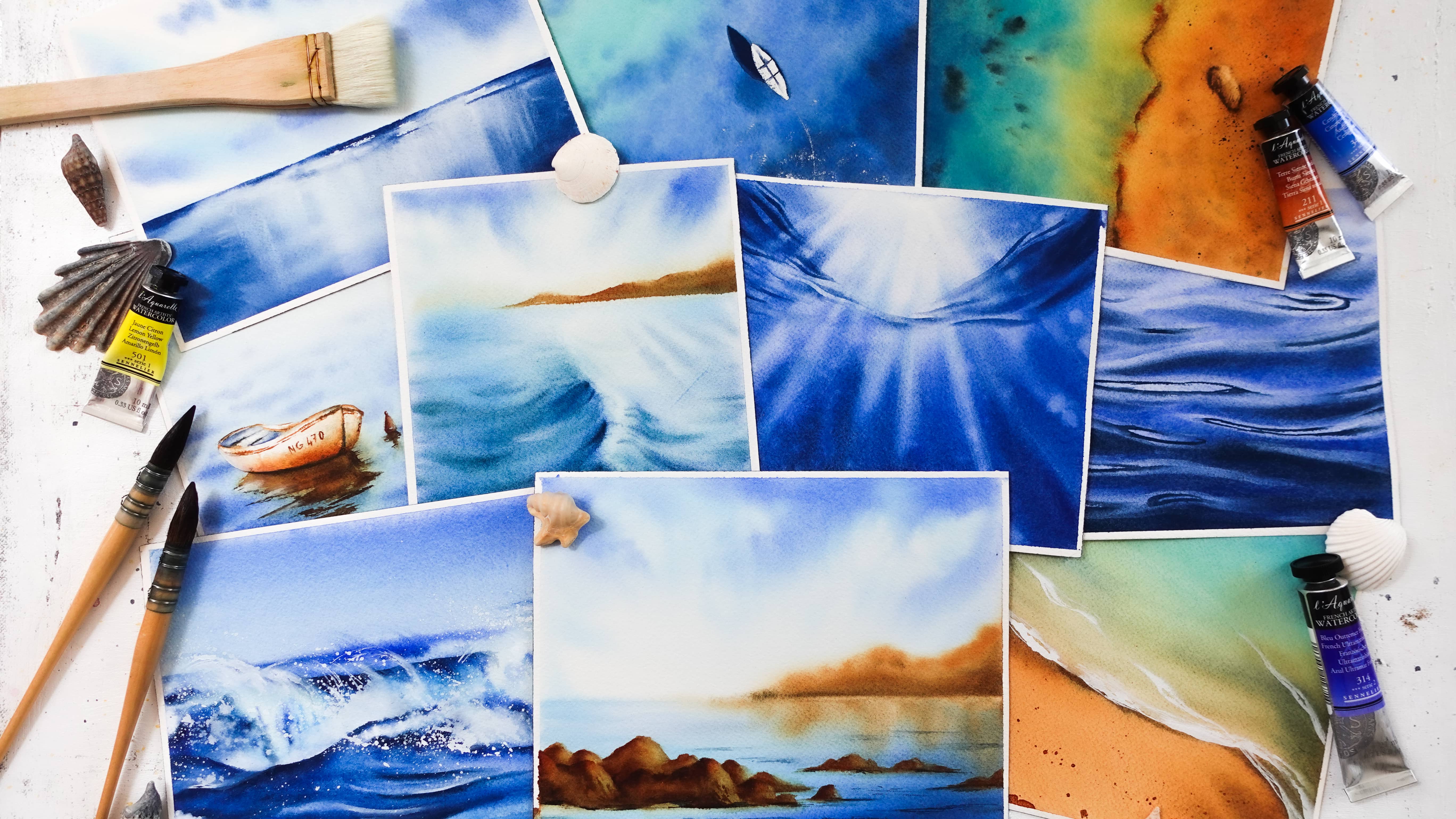 Masterclass - Watercolor seascapes